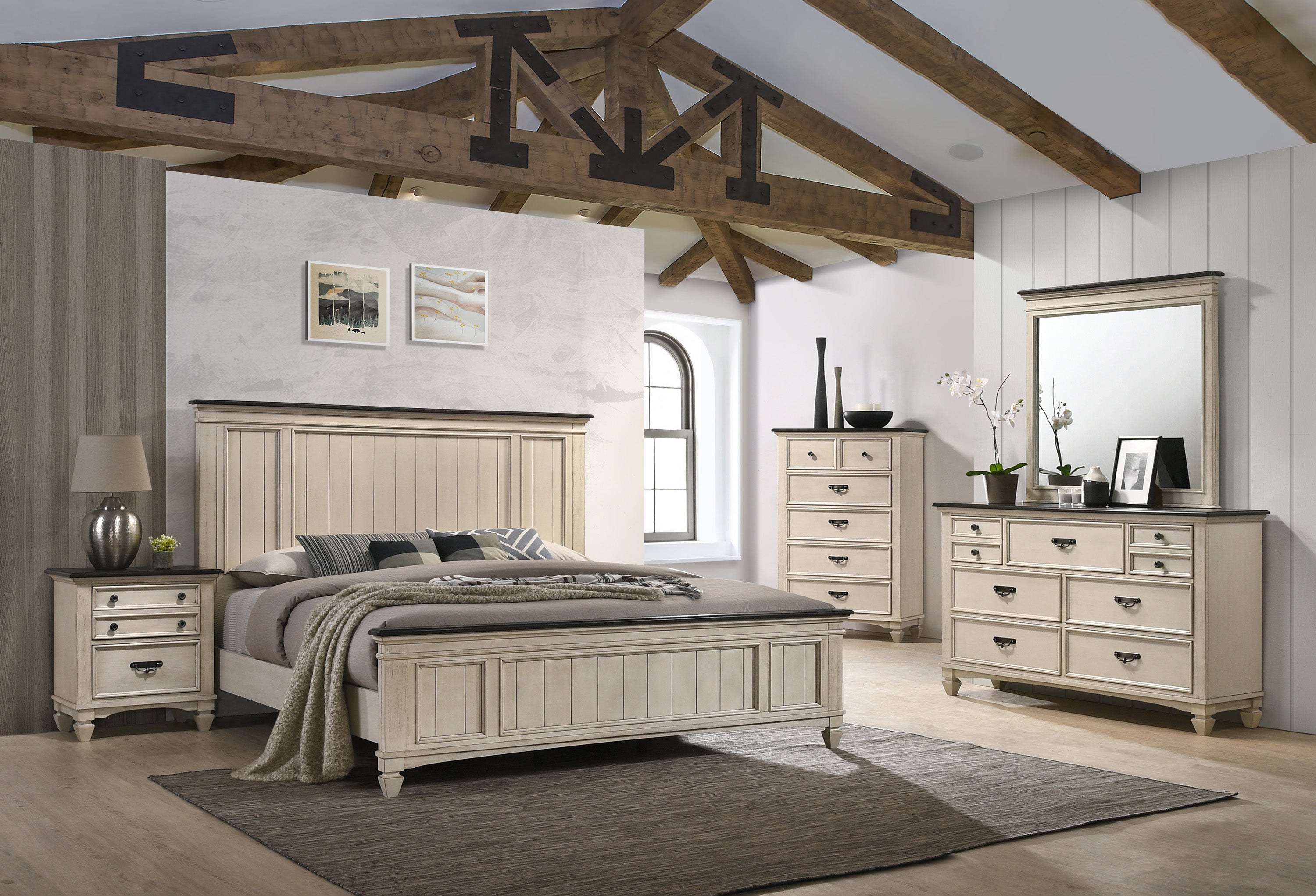 Modern Farmhouse Sawyer King Size Bedroom Set My Furniture Place Modern Farmhouse Sawyer King Size Bedroom Set My Furniture Place