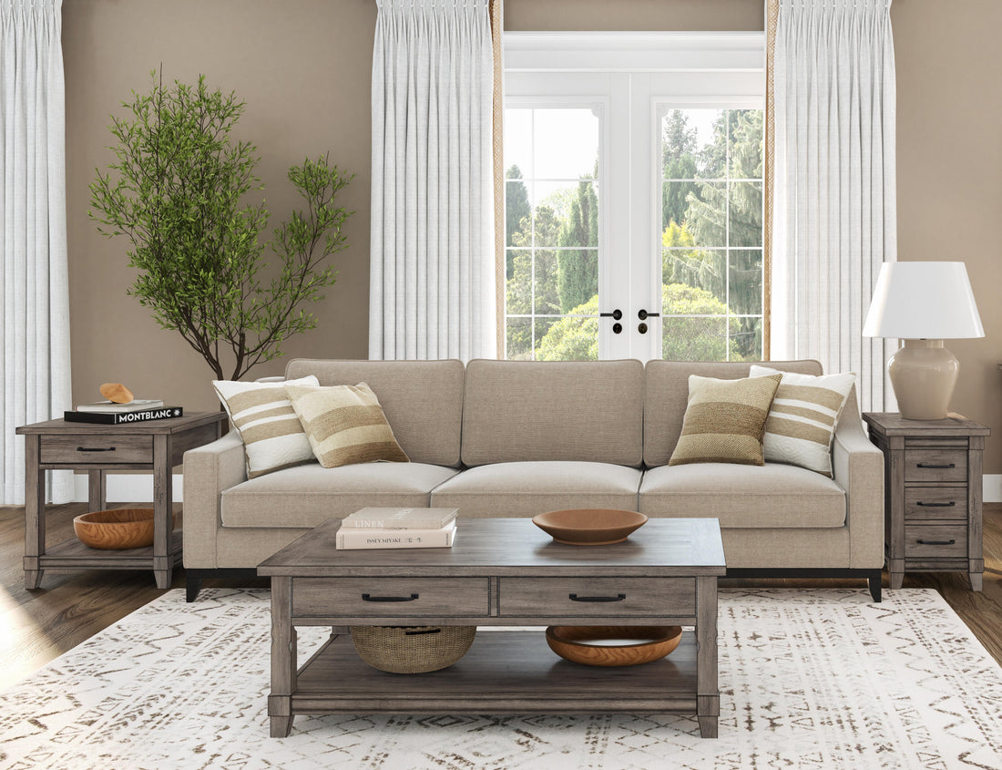 Rustic Gray Lift Top USB Coffee Table Set – My Furniture Place